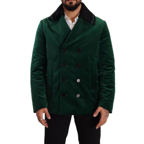 Dolce & Gabbana | Other | Dolce Gabbana Velvet Peacoat Double Breasted ...